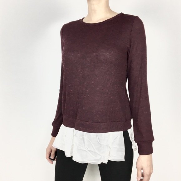 CHICBOMB | Tops | Ballerina Off Duty Faux Two Piece Top | Poshmark